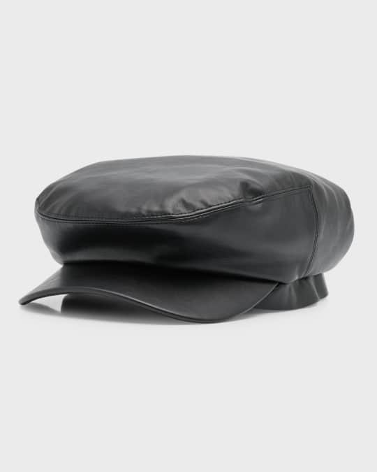 Amiri Men's Vegan Leather Driver Hat | Neiman Marcus