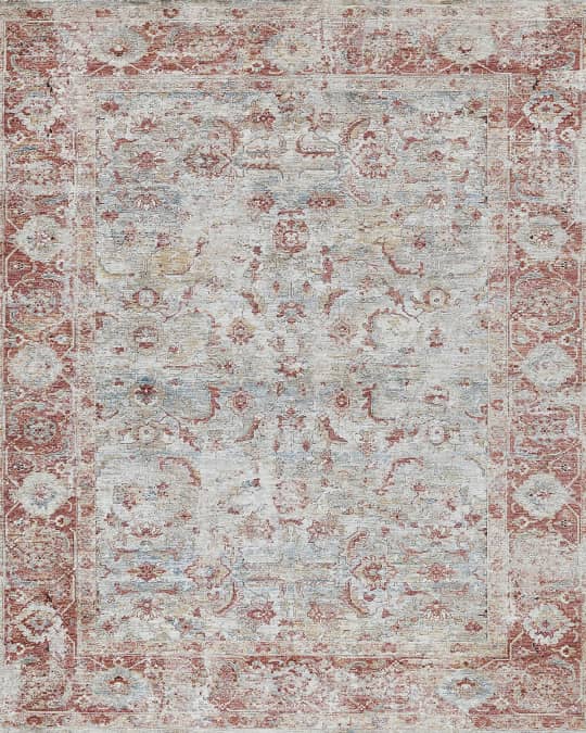 Exquisite Rugs Antique Loom Blue/Rust Polyester powerloom Area Rug ...