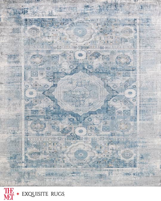 Exquisite Rugs x THE MET Legacy Power-Loomed Blue & Ivory Rug, 8' x 10 ...