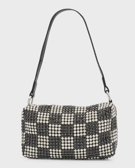 Bari Lynn Girl's Black & White Checkered Jeweled Bag | Neiman Marcus