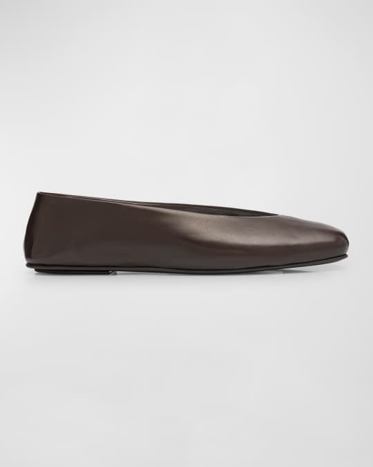 THE ROW Eva Leather Ballerina Flats | Neiman Marcus