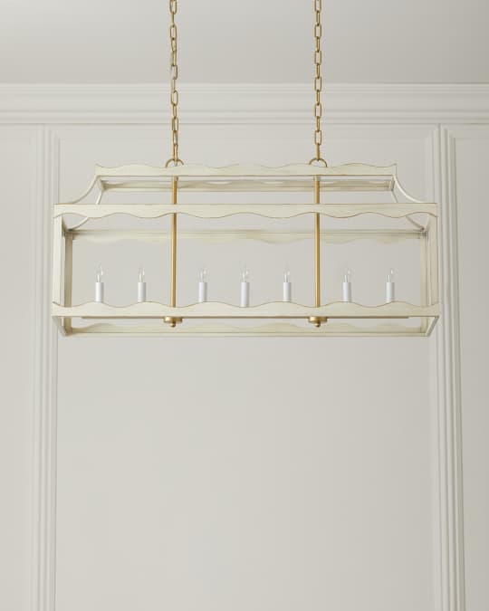 Old World Design Miriam Rectangular Metal Lantern | Neiman Marcus