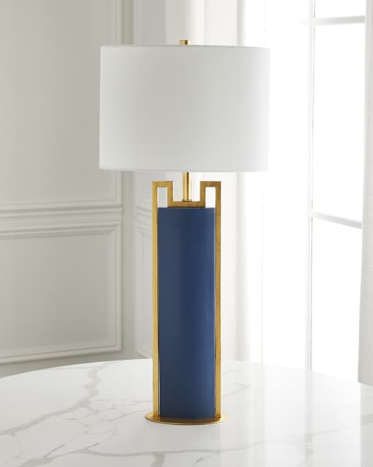 Old World Design Yvette Parisian Blue and Gold Table Lamp - 33 ...