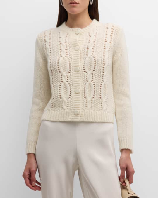 TSE Cashmere Cashmere Cable-Knit Button-Down Cardigan | Neiman Marcus
