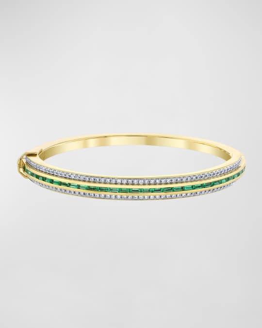 Emily P. Wheeler Tiered Emerald and Diamond Bracelet | Neiman Marcus