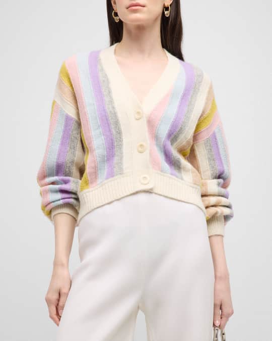 ELEVEN SIX Naomi Striped Button-Down Cardigan | Neiman Marcus