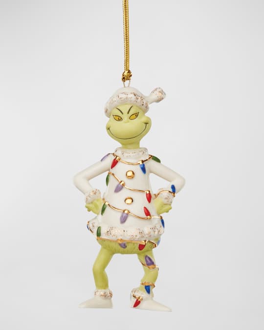 Lenox The Grinch With Lights Christmas Ornament | Neiman Marcus