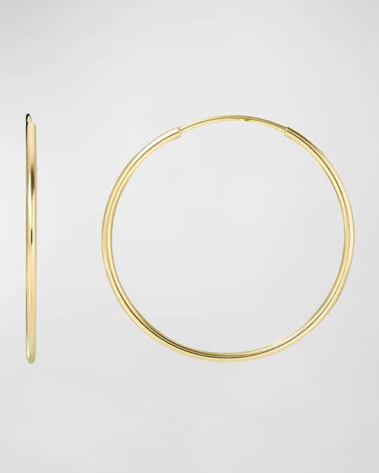 Zoe Lev Jewelry 14K Gold Medium Thread Hoop Earrings | Neiman Marcus