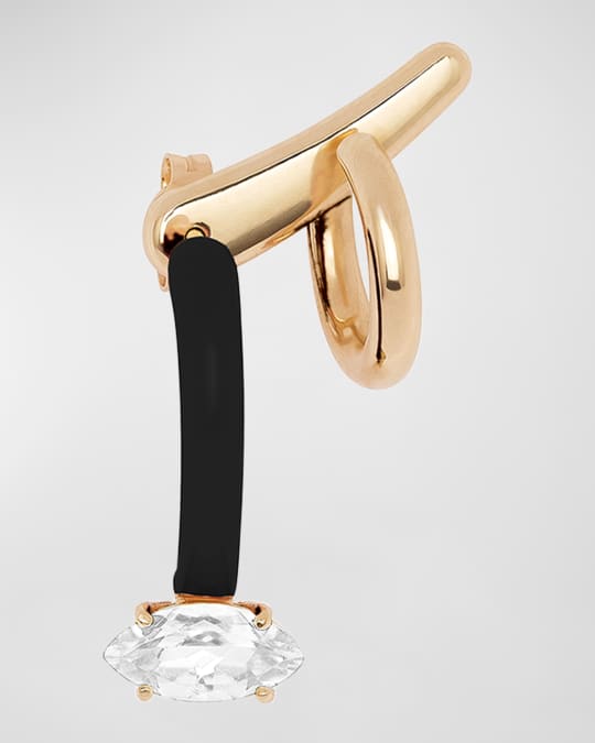 Bea Bongiasca 18K Yellow Gold Long Vine Climber Earring, Single | Neiman Marcus