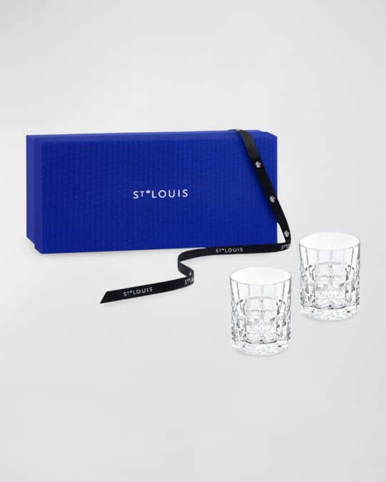 Saint Louis Crystal Manhattan Rock Glasses, Set of 2 | Neiman Marcus