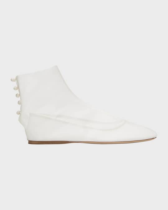 THE ROW Nymph Sheer Mesh Ankle Boots | Neiman Marcus