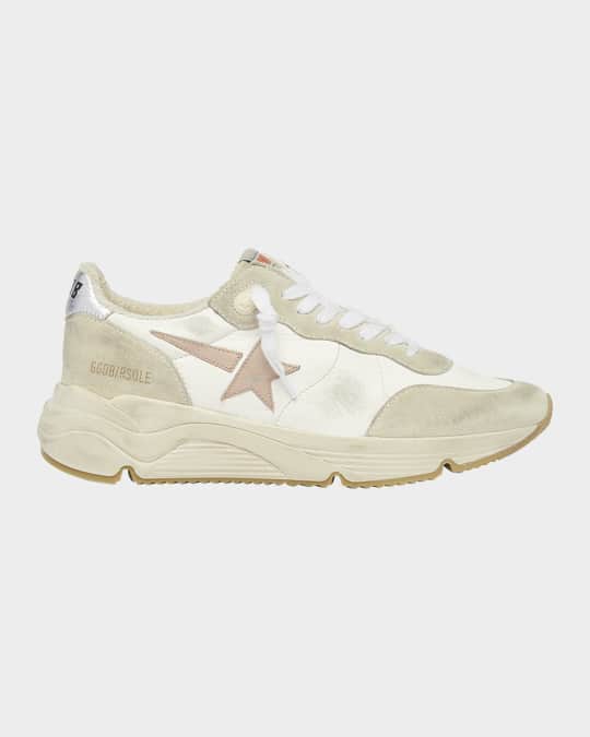 Golden Goose Running Sole Mixed Leather Sneakers | Neiman Marcus