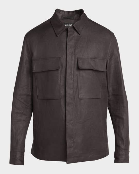 ZEGNA Men's Oasi Linen Overshirt | Neiman Marcus