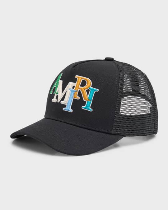 Amiri Kid's Amiri Staggered Logo Trucker Hat | Neiman Marcus