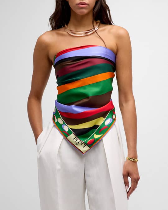 Pucci Striped Silk Twill Scarf | Neiman Marcus