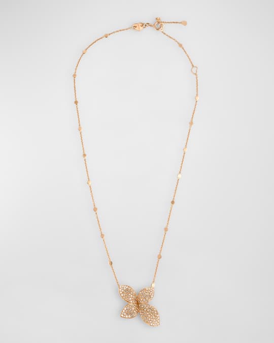 Pasquale Bruni Giardini Segreti 18K Rose Gold Diamond Pendant Necklace ...