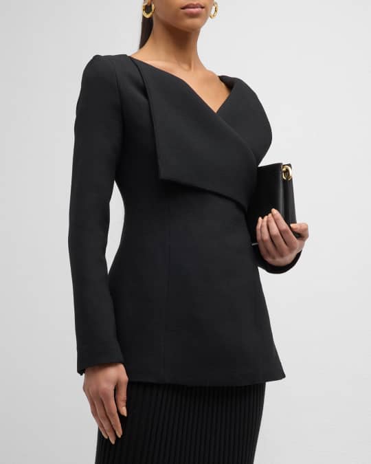 Gabriela Hearst Keir Crepe Tailored Jacket | Neiman Marcus