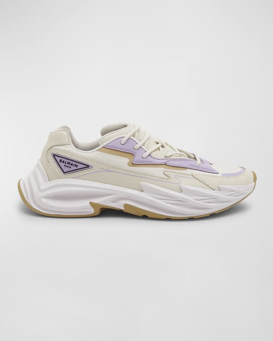 Balmain B-East Colorblock Leather Trainer Sneakers | Neiman Marcus