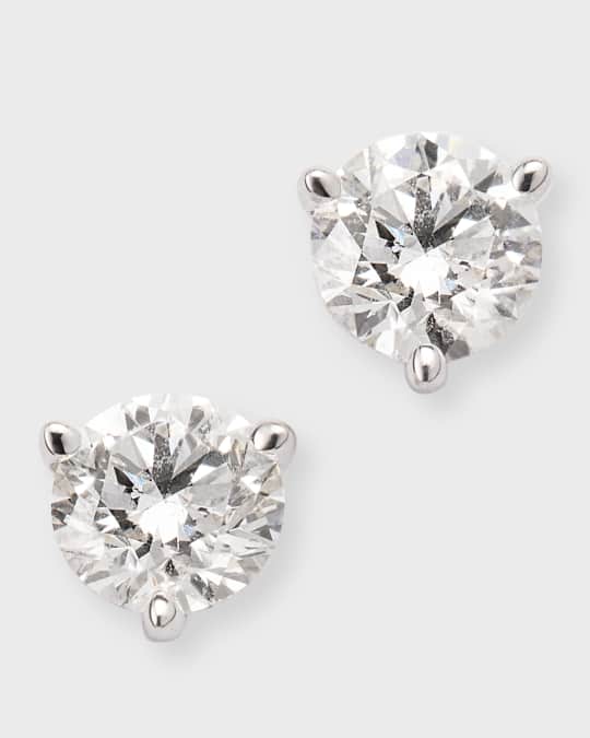 Neiman Marcus Diamonds 18K White Gold Round Diamond FG/SI1 Martini Stud ...