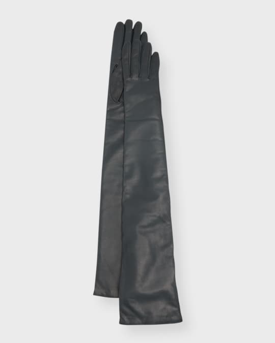 Portolano Opera Cashmere-Lined Leather Gloves | Neiman Marcus