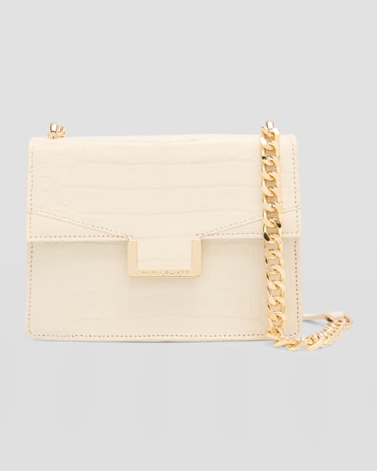 Maria Oliver Michelle Crocodile Flap Crossbody Bag | Neiman Marcus