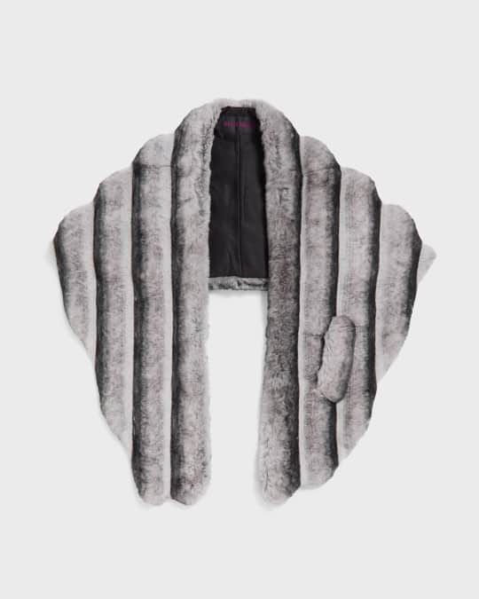 Kelli Kouri Faux Chinchilla Wrap Scarf | Neiman Marcus