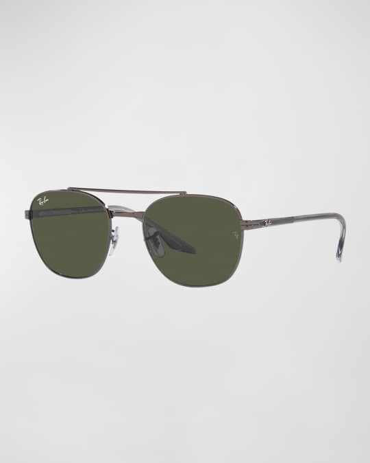 Ray-Ban Men's Metal Double-Bridge Square Sunglasses | Neiman Marcus