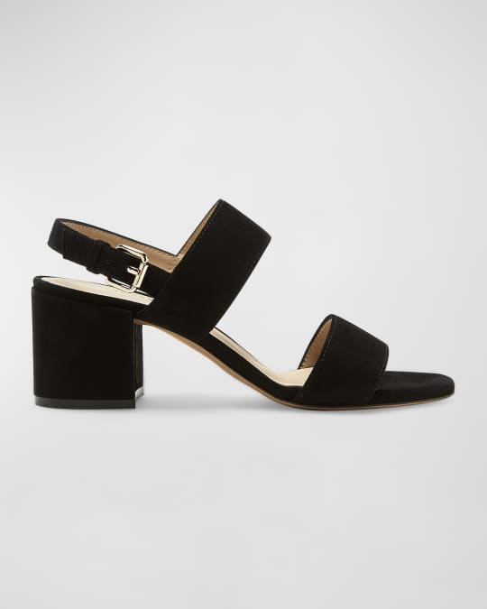 La Canadienne Foxy Ankle-Strap Suede Sandals | Neiman Marcus