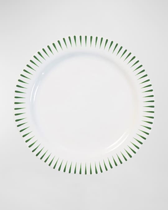 Juliska Sitio Stripe Dinner Plate, Basil | Neiman Marcus