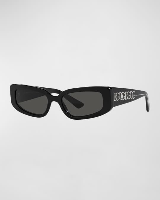 Dolce&Gabbana Interlocking DG Acetate Cat-Eye Sunglasses | Neiman Marcus