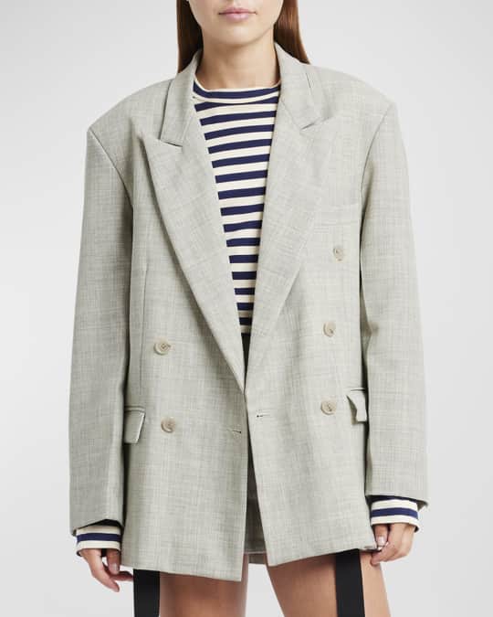 Plan C Panama Double-Twisted Wool Blazer Jacket | Neiman Marcus