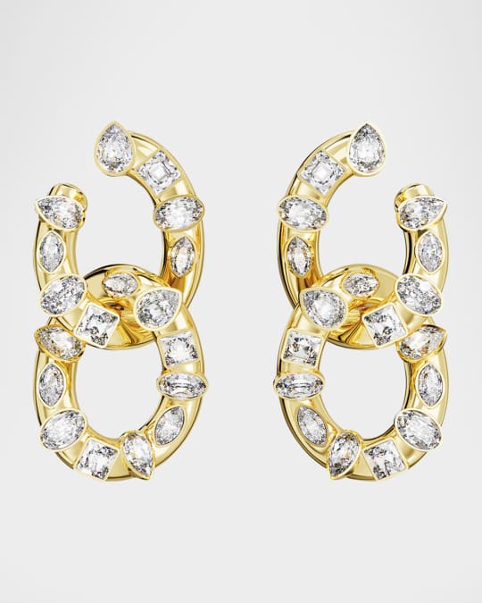 SWAROVSKI Dextera Mix-Cut Crystal Hoop Earrings | Neiman Marcus
