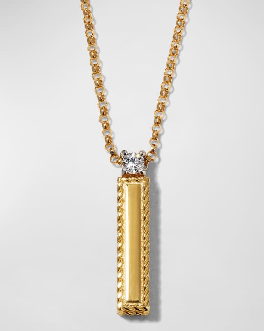 Roberto Coin Princess 18K Yellow Gold Diamond Initial Necklace, I ...