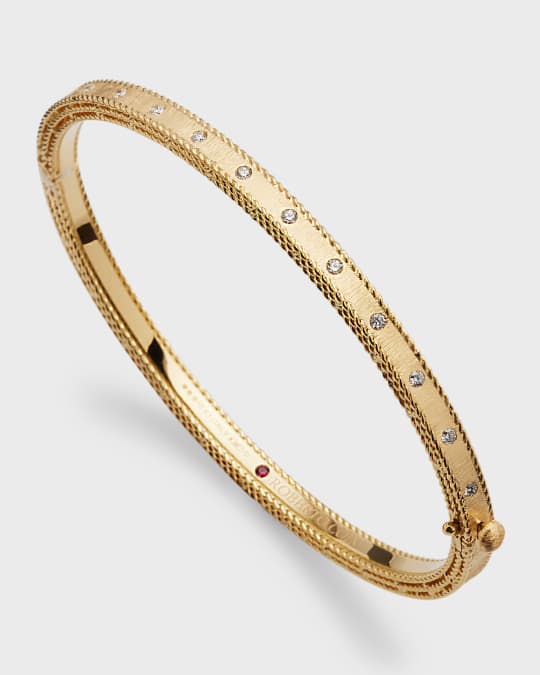 Roberto Coin Princess 18K White Gold Diamond Bangle | Neiman Marcus