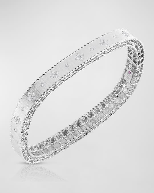 Roberto Coin Princess 18K Narrow Diamond Bangle | Neiman Marcus
