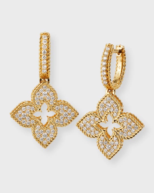 Roberto Coin 18K Yellow Gold Venetian Princess Diamond Drop Earrings ...