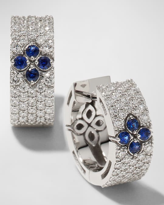 Roberto Coin Love in Verona 18K White Gold Diamond and Blue Sapphire ...