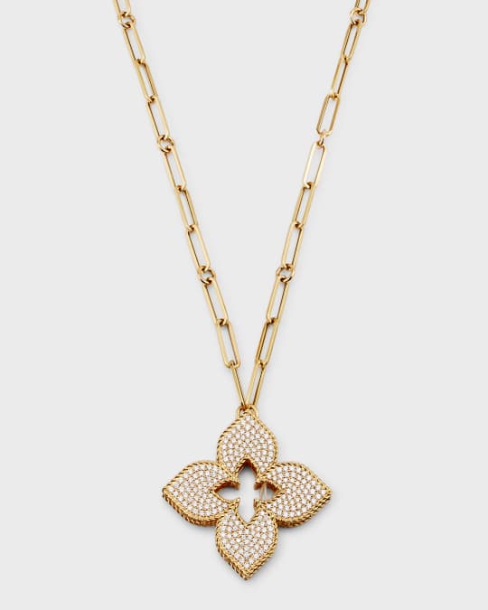 Roberto Coin 18K Yellow Gold Venetian Princess Diamond Necklace, 33"L ...