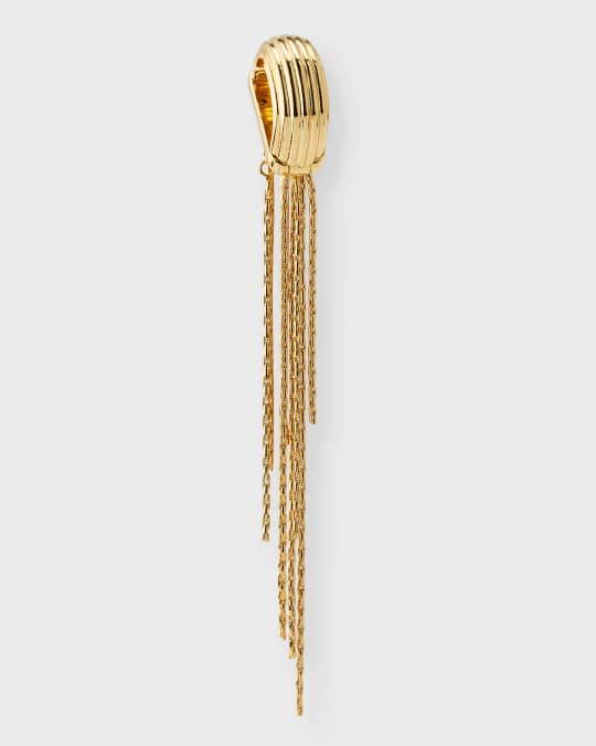 DEMARSON Astrid 12K Gold-Plated Fringe Ear Cuff, Single | Neiman Marcus