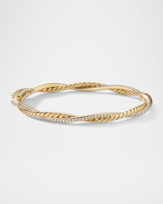 David Yurman Petite Infinity Bracelet with Diamonds in 18K Gold, 4.4mm ...