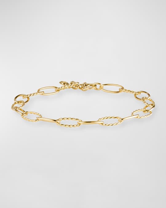David Yurman Zig Zag Stax Elongated Oval Link Chain Bracelet in 18k ...