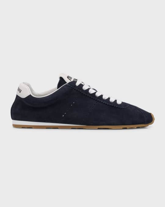 Miu Miu Suede Bicolor Retro Trainer Sneakers | Neiman Marcus