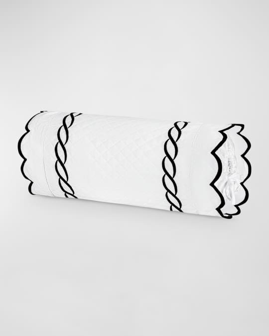 Matouk Classic Chain Scallop Matelasse Neckroll Sham | Neiman Marcus