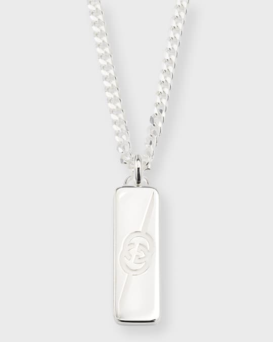 Gucci Men's Gucci Tag Necklace, Silver | Neiman Marcus
