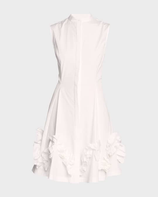 Lela Rose Natalie Shirtdress with Ruffle Detail | Neiman Marcus