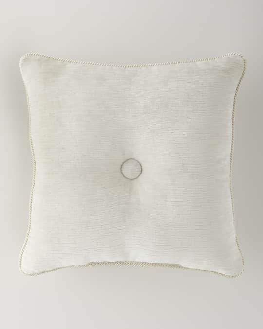 Austin Horn Collection Annabelle Velvet Button Pillow, 20" Square ...