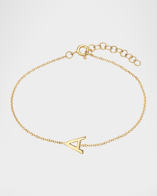 Zoe Lev Jewelry 14K Yellow Gold Initial Bracelet | Neiman Marcus