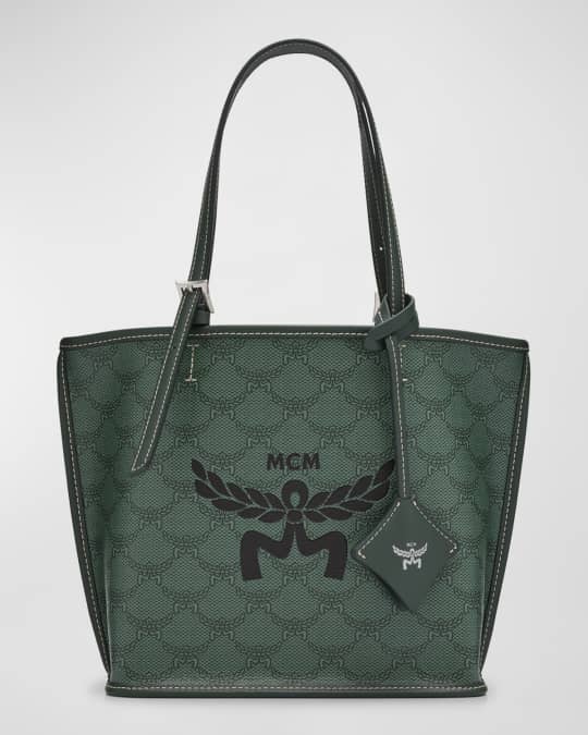 MCM Lauretos Monogram Canvas Shopper Tote Bag | Neiman Marcus