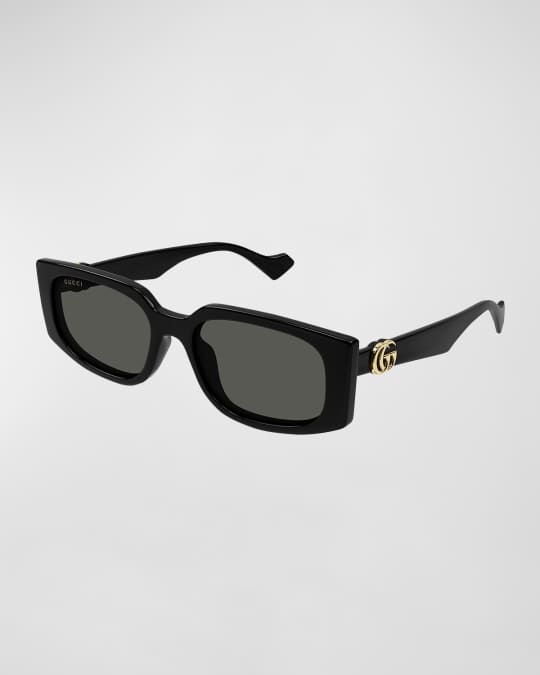 Gucci GG Logo Plastic Rectangle Sunglasses | Neiman Marcus