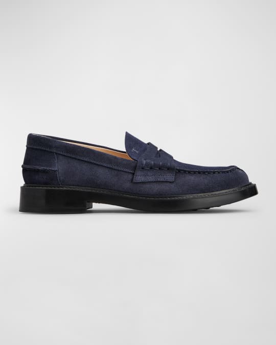 Tod's Suede Classic Penny Loafers | Neiman Marcus